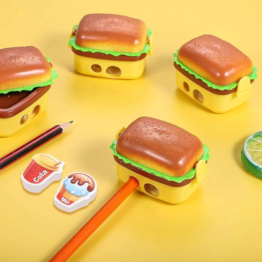 Burger Eraser & Sharpener - STATIONERYSTUDIO